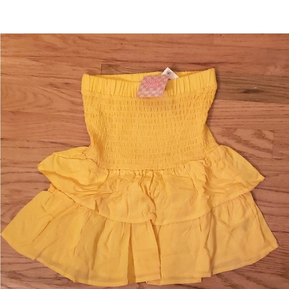 Ascot And Hart | Skirts | Nwt Yellow Stretchy Flutter Tiered Skirt Top ...